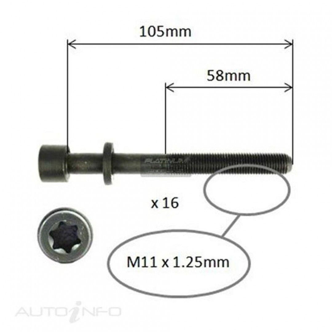 CYLINDER HEAD BOLT SET - HOLDEN CALIBRA YE 2.5L C25XE VECTRA JR JS 2.5 ...