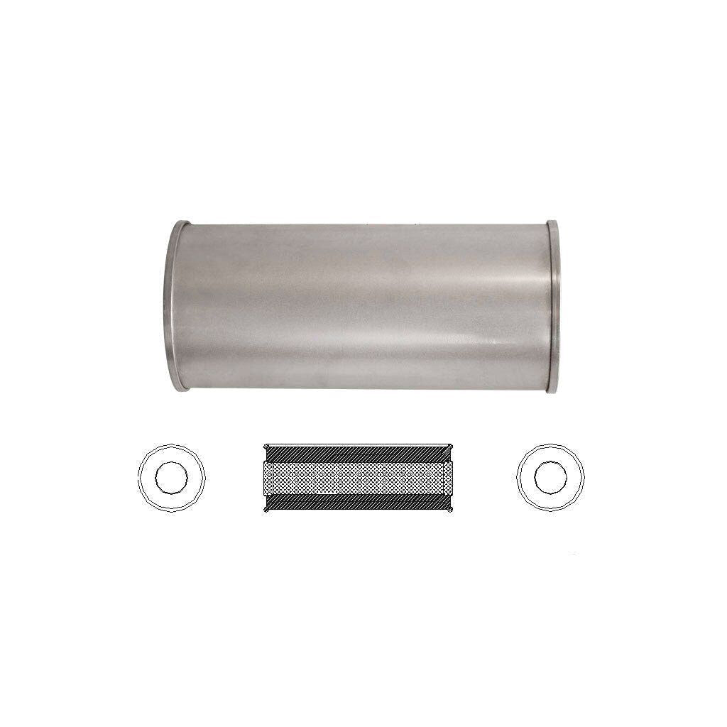 MSA Universal Muffler - 2.5" Inch 6" Round X 14" Long Straight Through ...