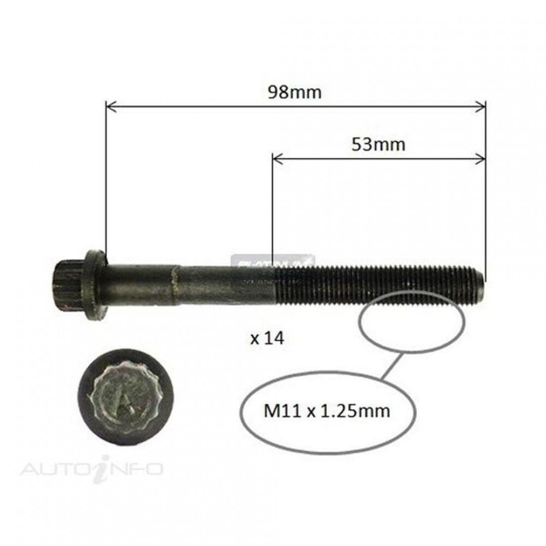 CYLINDER HEAD BOLT SET - TOYOTA LANDCRUISER FZJ75 FZJ78 FZJ79 4.5L 1FZ ...