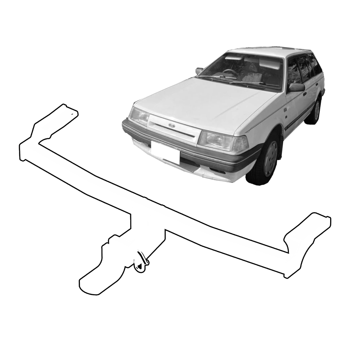 BTA Towbar to Suit Ford Laser KC/KE Wagon (1986 – 1994) - Light Duty 7 ...