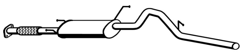 Standard Replacement - Daihatsu Terios J100 1.3lt M.P.F.I 4WD Rear Muf ...