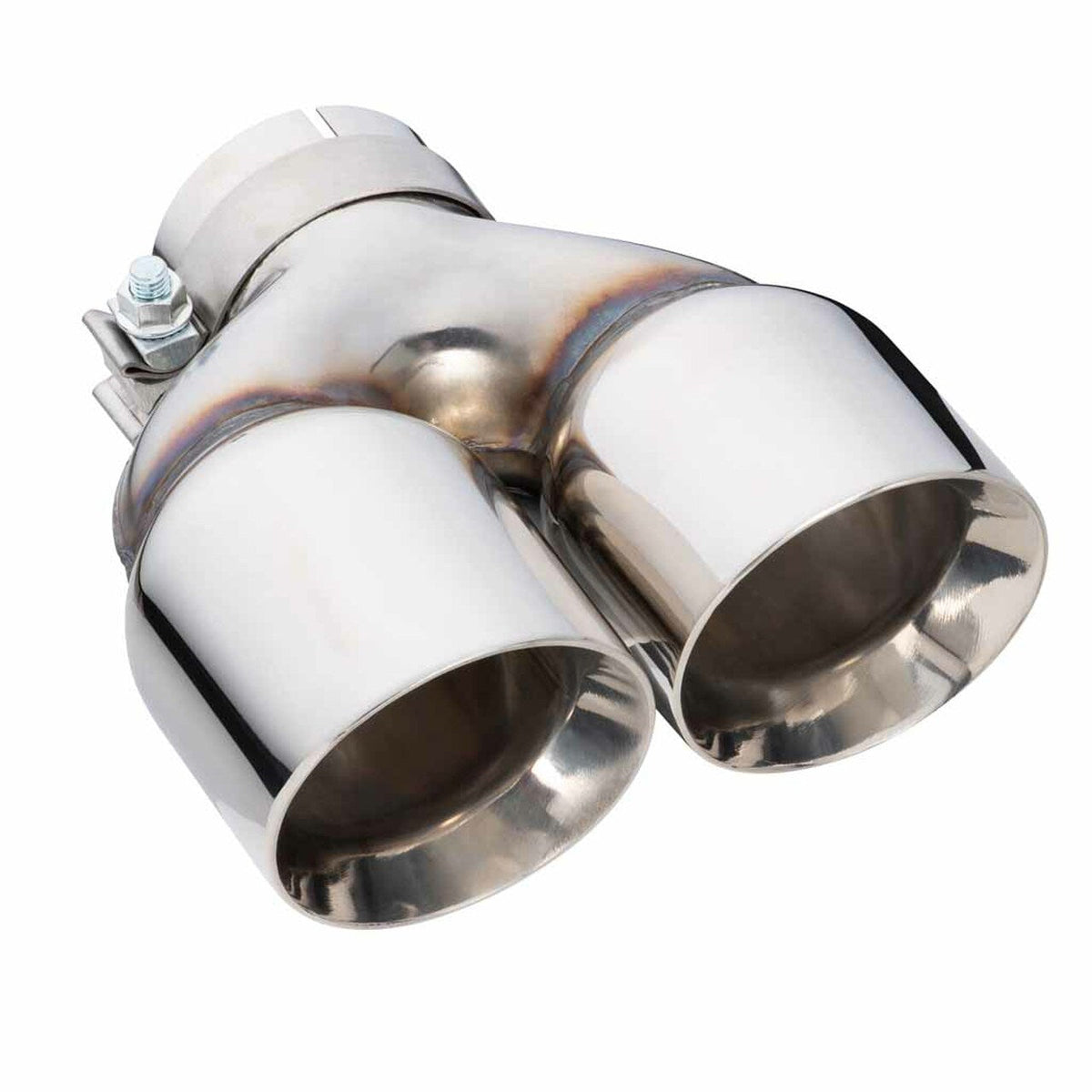 Exhaust Tip - 3 Inch In - Dual 4" Out - 9" Long RHS (Y-Piece - Inner C ...