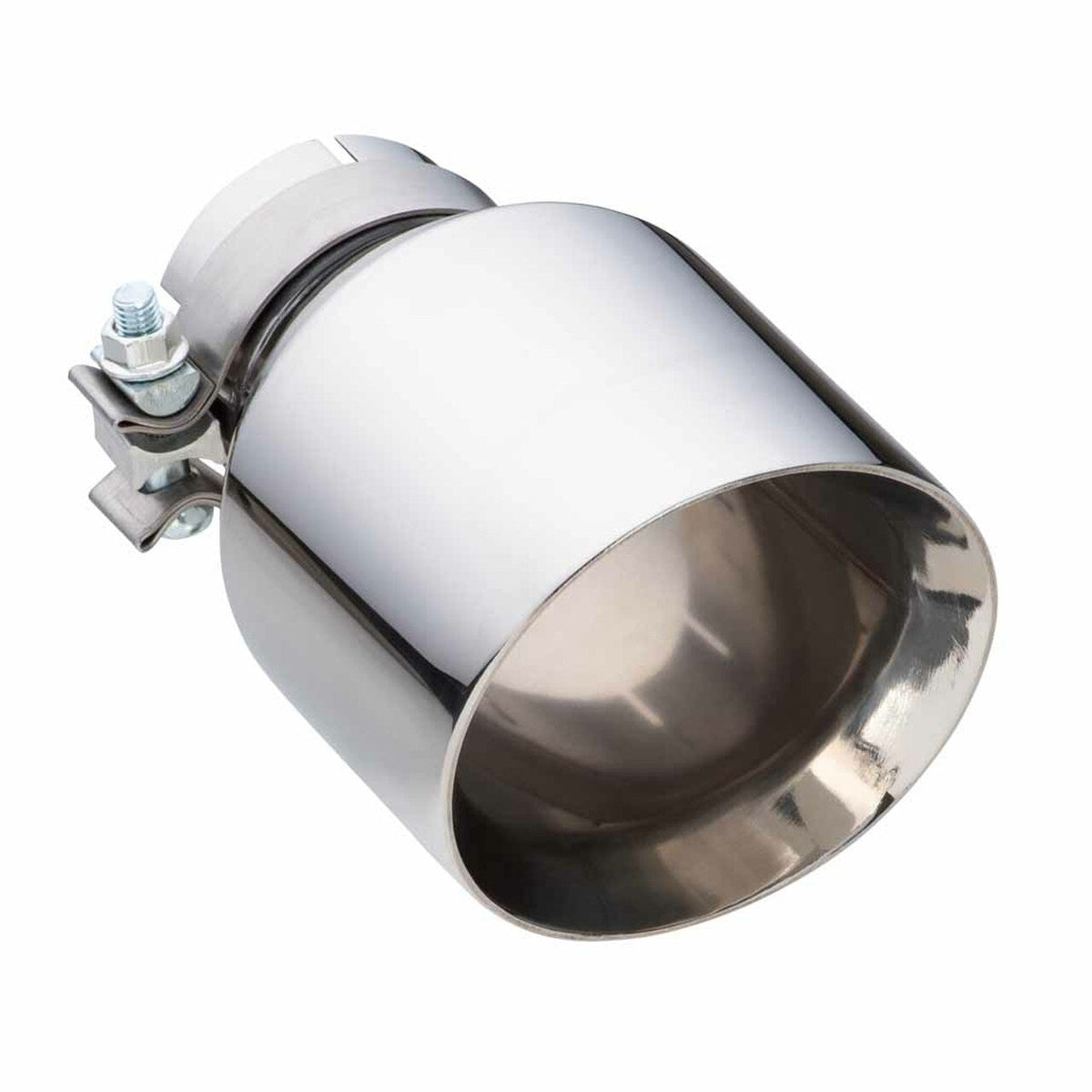 Exhaust Tip - 3" In - 5" Out - 8" Long (Angle Cut - Inner Cone - 304 S ...