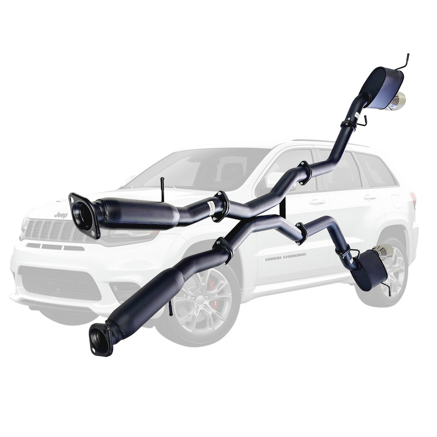 ESA 4X4 - Twin 3 Inch Cat Back Exhaust With Centre Hotdogs For SRT Jee ...